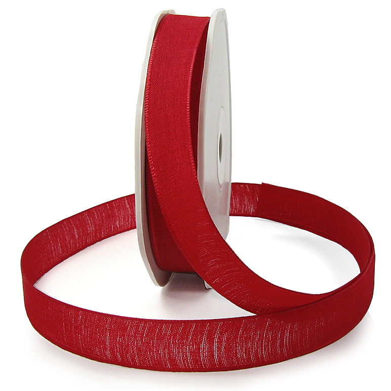 Leinenband, weinrot: 16 mm breit / 20-Meter-Rolle | Ingrid Bänder